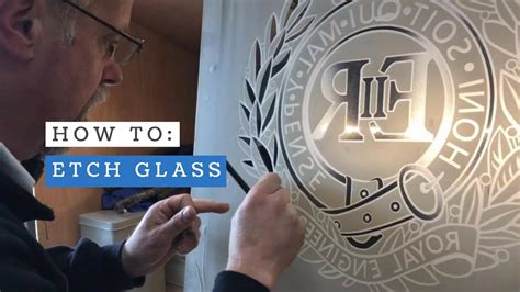 How To Etch Glass Sand Blast Carving Technique Royal Engineers Cap