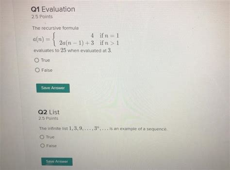 Solved Q1 Evaluation 25 Points The Recursive Formula 4 If N