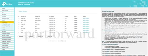 TP Link TL WR N V Router Port Forwarding Guide