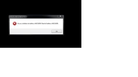 Access Violation At Address Error Microsoft Community