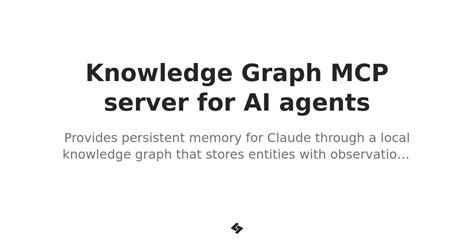 knowledge graph mcp server for ai agents