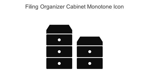 Filing Organizer Cabinet Monotone Icon In Powerpoint Pptx Png And