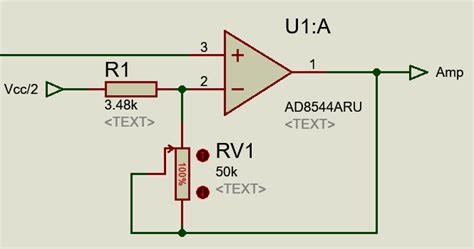 circuit analysis non inverting amplifier with variable gain from 1 to