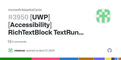 UWP Accessibility RichTextBlock TextRun With Action Should Use Action Title As Screen Reader