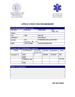 APPLICATION FOR MEMBERSHIP City College Of New York CUNY Csauth Ccny Cuny Fill And Sign