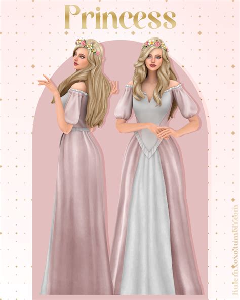 Halloween Gift Princess Dress (1Item) | HuiEn | Sims 4 wedding dress ...