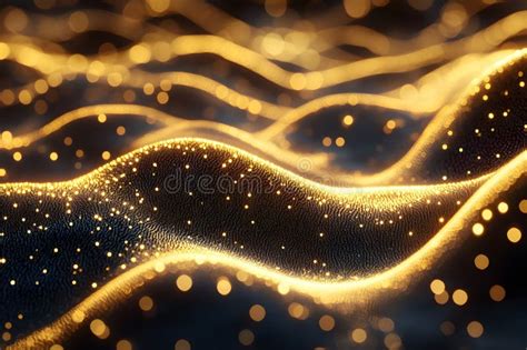 Abstract Golden Wave Pattern Elegant Background Design For Posters And Digital Art Generative