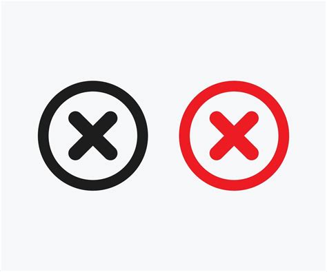 Cross Mark Icon Checkmark And X Mark Icon Vector 10072544 Vector Art At