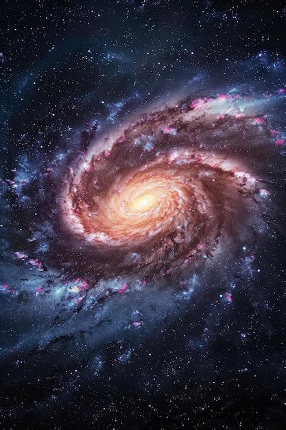 Premium Photo Galaxy Rotation Space Generative Ai