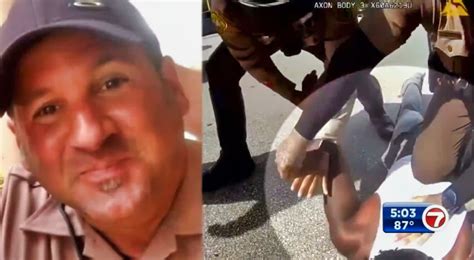 Miami Police Officer Whos On Administrative Leave After Aggressively