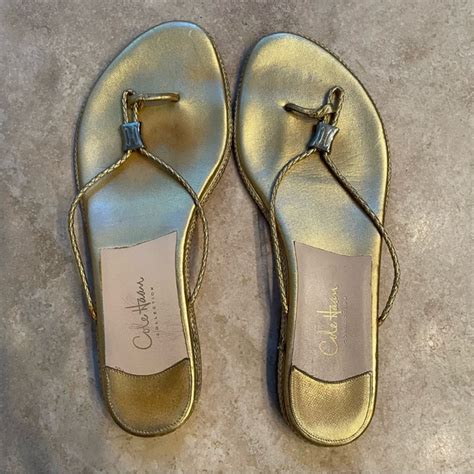 Cole Haan Shoes Beautiful Gold Cole Han Thong Flip Flops Sandals