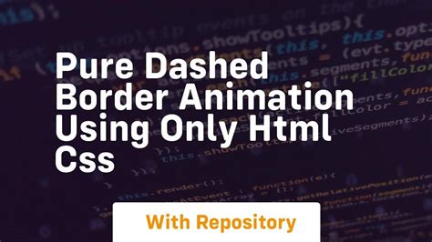 Pure Dashed Border Animation Using Only Html Css Youtube