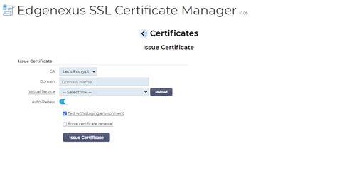 Edgecert Ssl Certificate Manager Edgenexus App Store