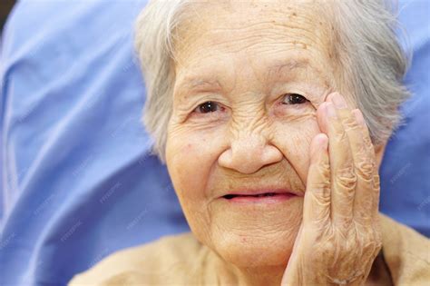 Old Woman Face Smiling