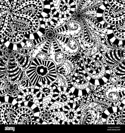 Seamless Abstract Hand Drawn Floral Pattern Vector Illustration Stock Vector Image And Art Alamy