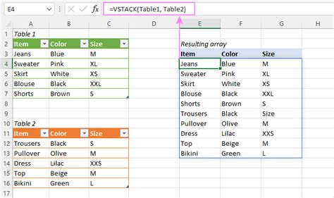 Cách gộp nhiều mảng vùng dữ liệu với hàm VSTACK và HSTACK trong Excel Học Excel Online Miễn Phí