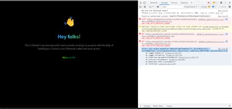 Web3js Error Call Revert Exception Methodgettotwaves