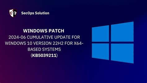 Patch Wednesday With Secops Solution 20 100 Windows Kb5039211 Patch Youtube