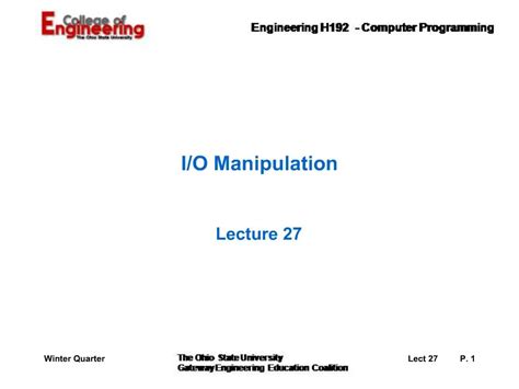 Ppt Lecture 27 Powerpoint Presentation Free Download Id709681