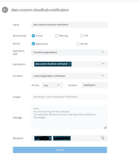 Custom Cloudhub Notification Rava Global