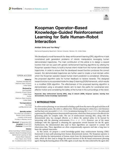 pdf koopman operator based knowledge guided reinforcement learning
