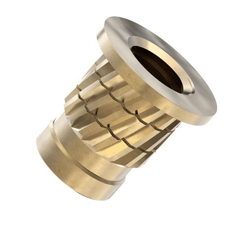 M3 3mm Broach Fix Flanged Threaded Inserts Brass