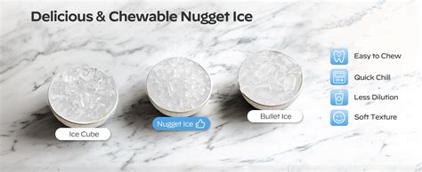 Nugget Ice Maker Countertop Homezay Pebble Ice Maker With Soft Chewable Pellet Ice