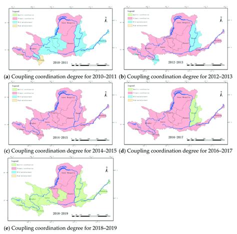 Spatial Distribution Of The Coupling Coordination Degree In The Yellow Download Scientific