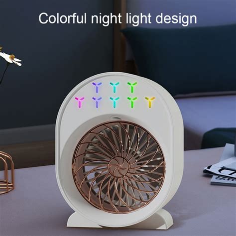 Usb 스프레이 가습 에어컨 팬 소형 휴대용 데스크탑 공기 냉각기 스타일 플러그인 흰색