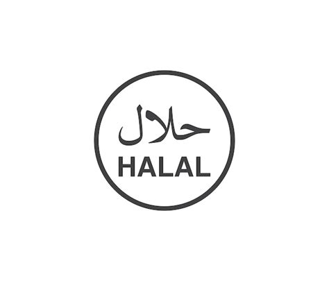 Premium Vector Halal Label Icon Halal Logo Vector In Flat Style For