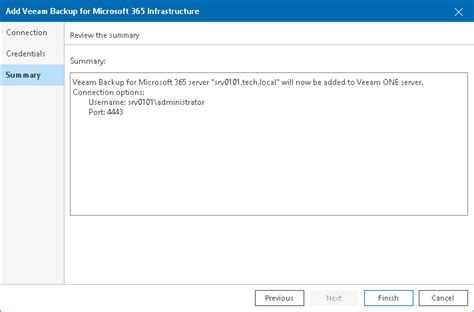 Step 5 Review Connection Settings Veeam One Deployment Guide