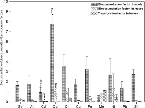 Bioconcentration Bioaccumulation And Translocation Factors Of Download Scientific Diagram