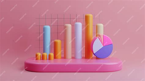Premium Photo A 3d Rendering Of A Bar Graph And Pie Chart The Bars
