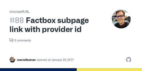 Factbox Subpage Link With Provider Id · Issue 88 · Microsoftal · Github