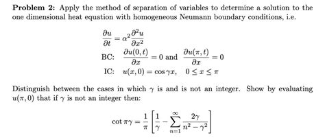Solved Problem Apply The Method Of Separation Of Chegg