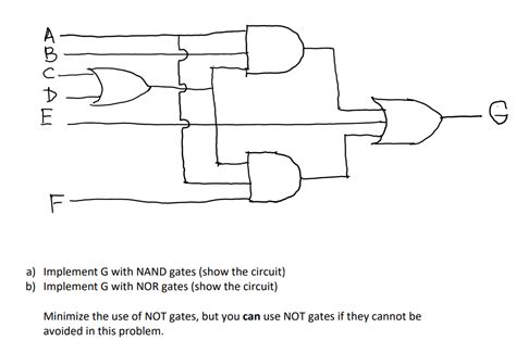 Solved E G A Implement G With NAND Gates Show The Circuit Chegg