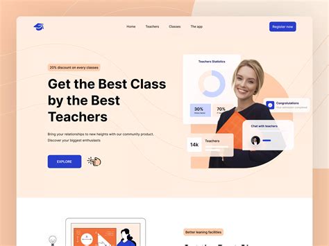 Learning App Landing Page Landing Page Web Design Tips Personal