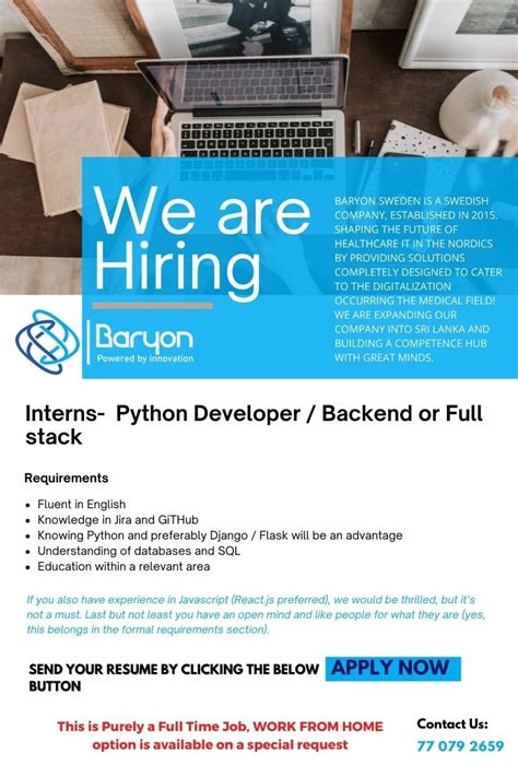 Interns Python Developer Backend Or Full Stack 2025