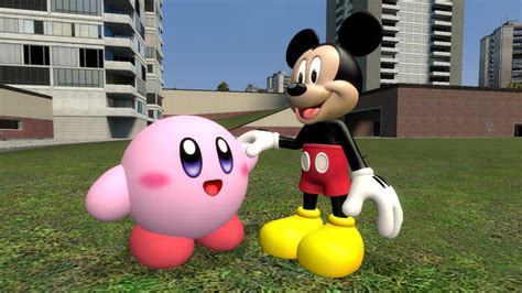 Request Gmod Kirby And Mickey Being Friends By Kirbyhamtarogirl On Deviantart