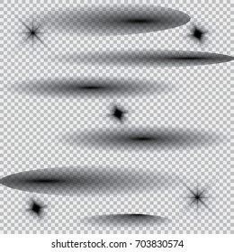 Set Transparent Oval Shadow Soft Edges Stock Vector Royalty Free Shutterstock
