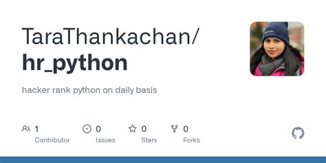 GitHub TaraThankachan Hr Python Hacker Rank Python On Daily Basis