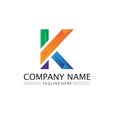 K 로고 디자인 K 문자 글꼴 개념 비즈니스 로고 벡터 및 디자인 초기 회사 프리미엄 벡터