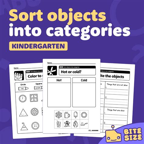 Sort Objects Into Categories Worksheets And Centers Kindergarten Classify