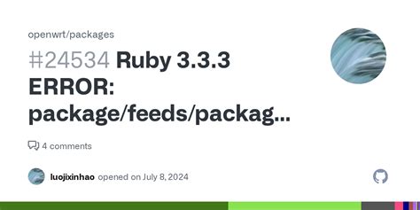 ruby 3 3 3 error package feeds packages ruby [host] failed to build