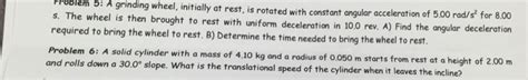 Solved A Grinding Wheel Initially At Rest Is Rotated With