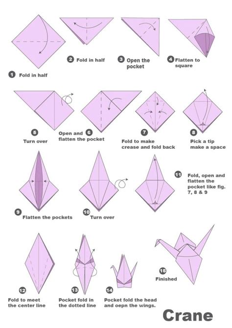 Crane Origami Instructions Ygraph