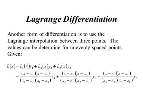 Lecture 18 - Numerical Differentiation - ppt download