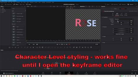 davinci resolve 18 1 4 character level styling bug keyframe youtube