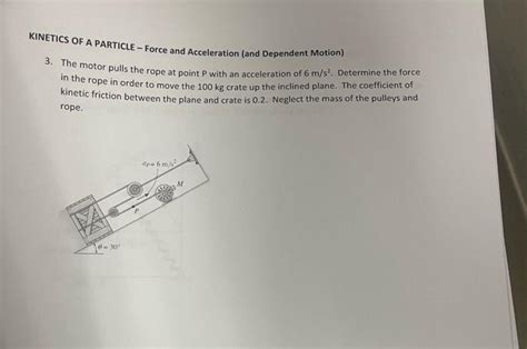 Solved KINETICS OF A PARTICLE Force And Acceleration And Chegg