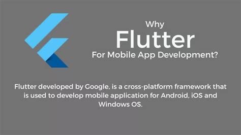 PPT Why Flutter For Mobile App Development PowerPoint Presentation Free Download ID